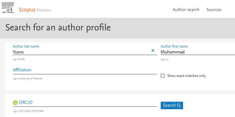 BAGAIMANA MENCARI ID-SCOPUS ? – MUHAMMAD YUSRO